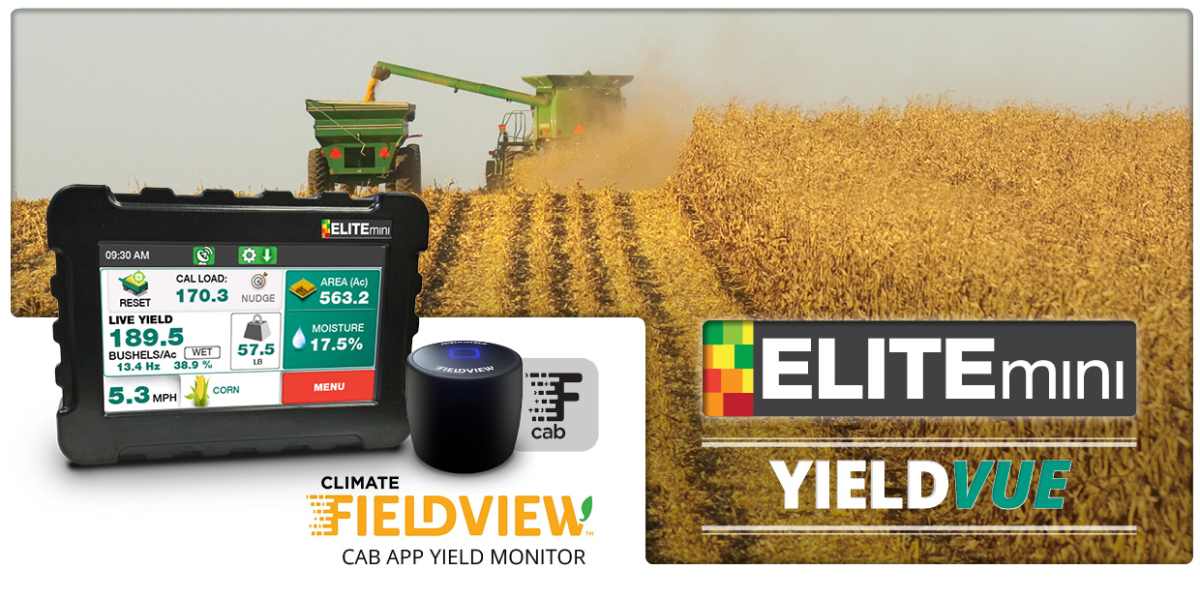 Elite Universal Yield Monitor - Field Mapping - % Moisture - Bushels/Acre